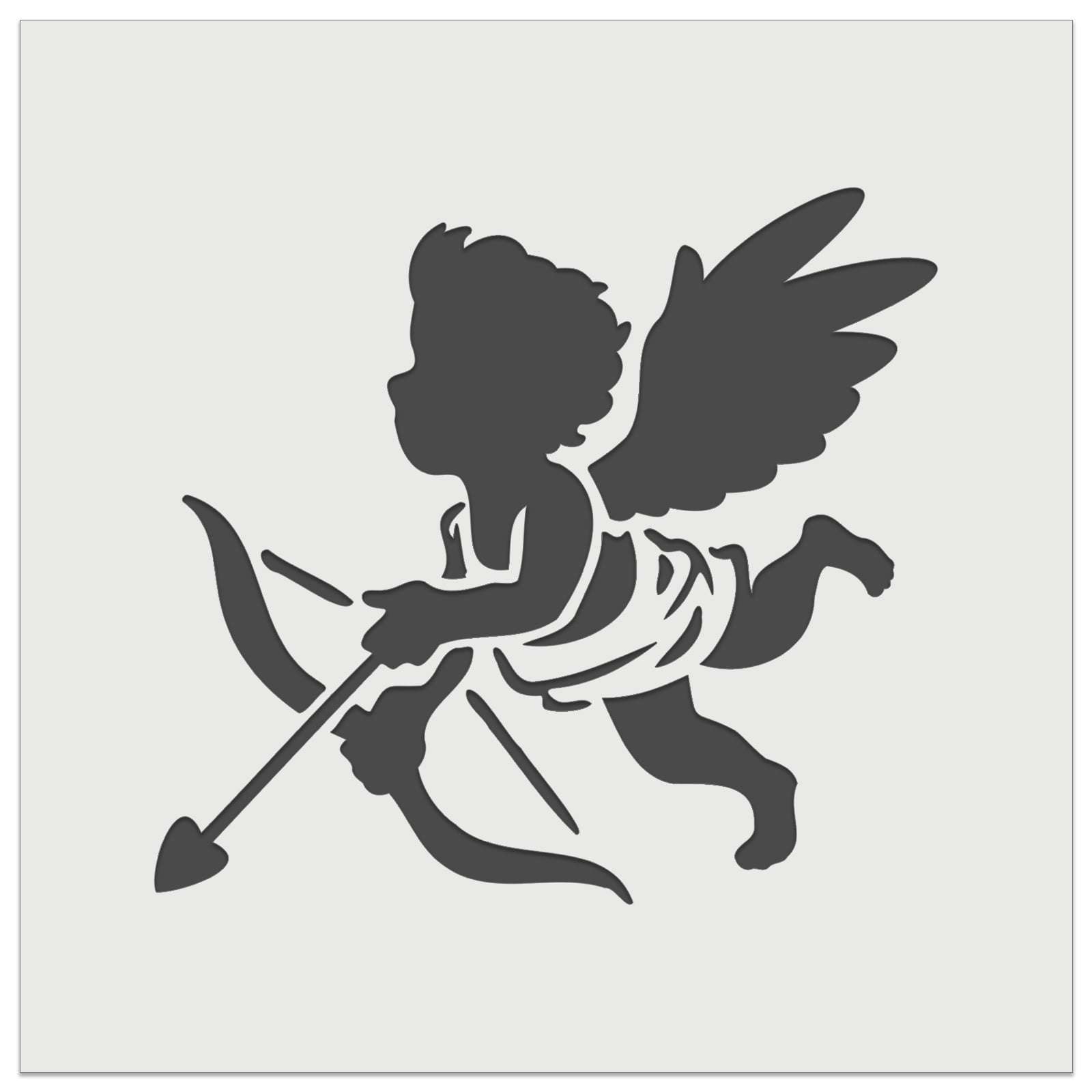 Valentine Cherub Cupid with Bow and Arrow DIY Cookie Wall Craft Stencil ...