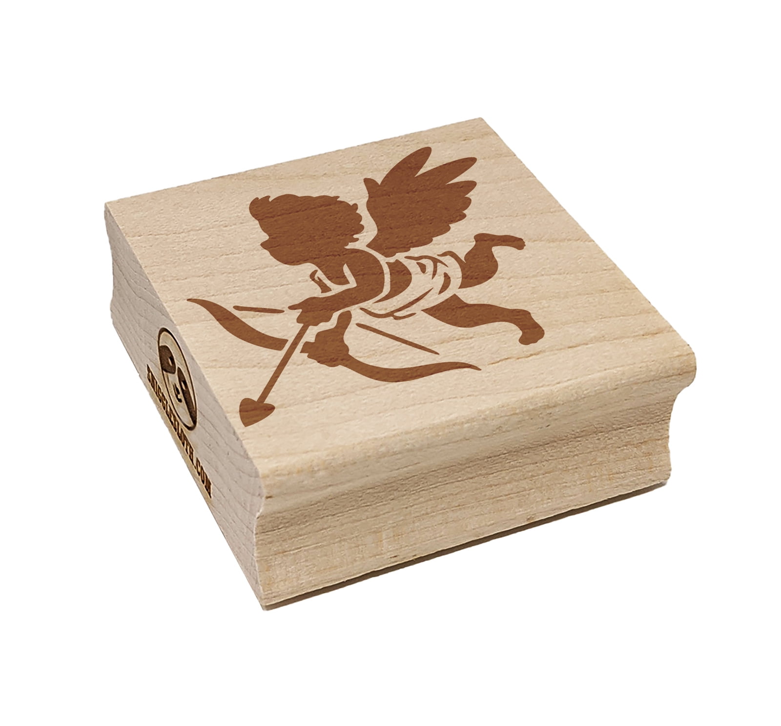 Valentine Cherub Cupid with Bow and Arrow Square Rubber Stamp Stamping ...