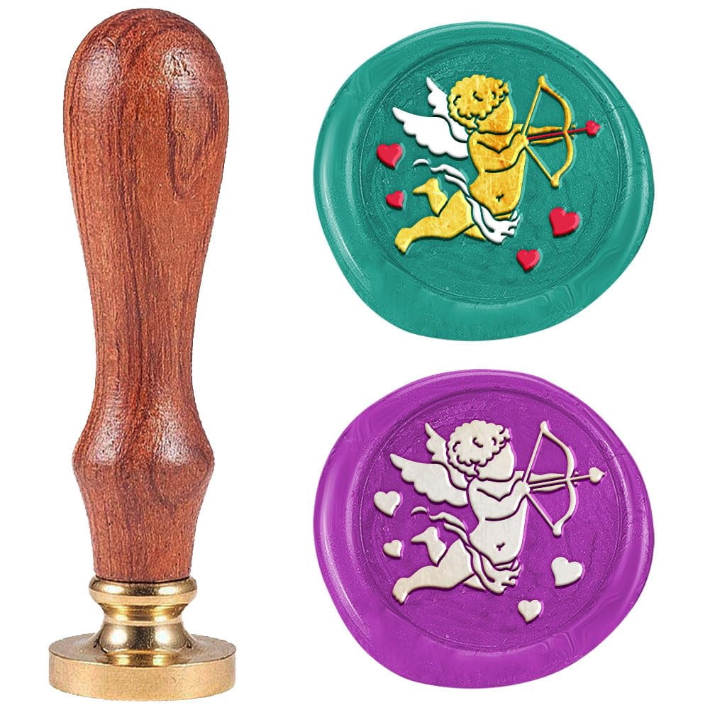 Valentine Cupid Wax Seal Stamp 1" Vintage Sealing Stamps Removable ...