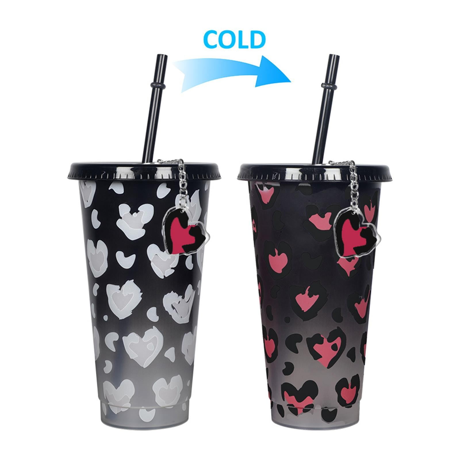 Valentine's Day Color Changing Cups,Lids and Straws,Valentine Cups,(A)6 ...