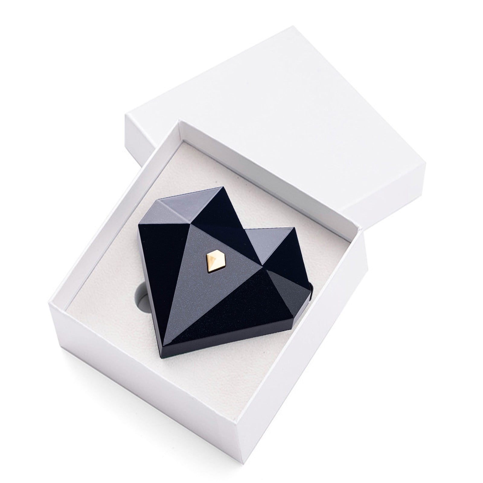 Valentine Day Gift Heart Shaped Diamond Jewelry Box, Automatic Open ...