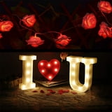 Valentine Decorations String Lights, 20 Led Rose Light Battery Powered ...