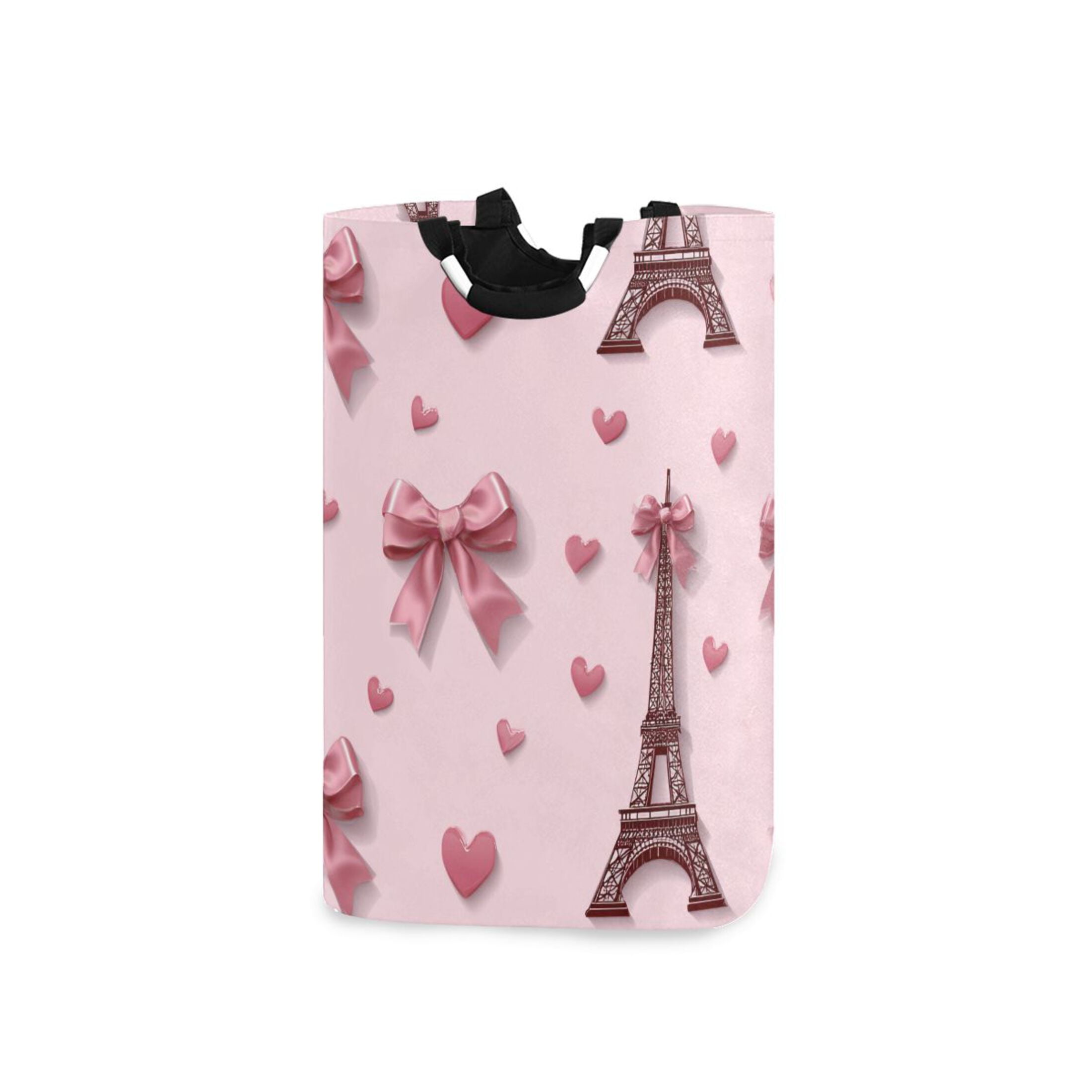 Valentine Effiel Tower with Bows Hearts Laundry Basket with Handles ...