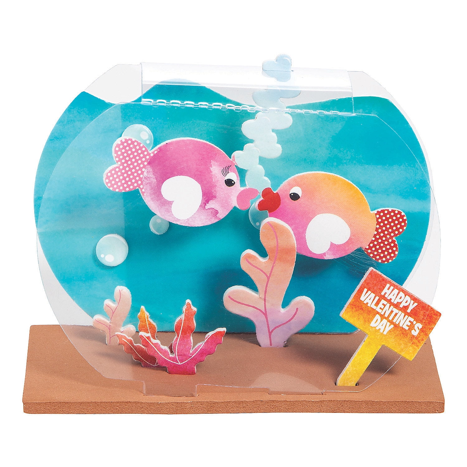 Fun Express Valentine Craft, DIY Fish Bowl Kit for Kids, Foam Decor for ...