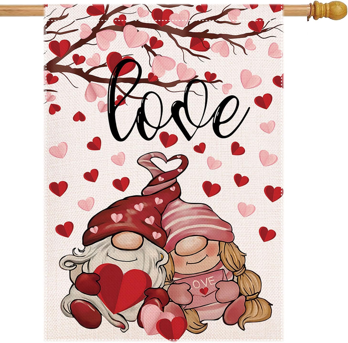 Valentine Flags for Outdoors 28 X 40 Double Sided - Large Happy ...