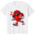 Valentine Football Heart Drip Sport Love Valentines Day Boys T-Shirt ...