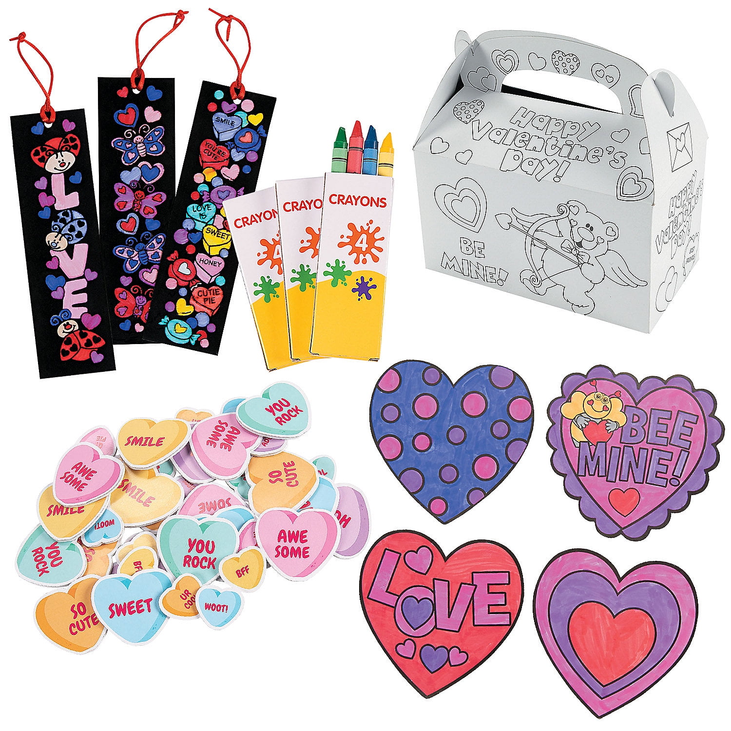 Valentine Fun Box of Crafts for 12, Craft Kits, Valentine's Day, 548 ...