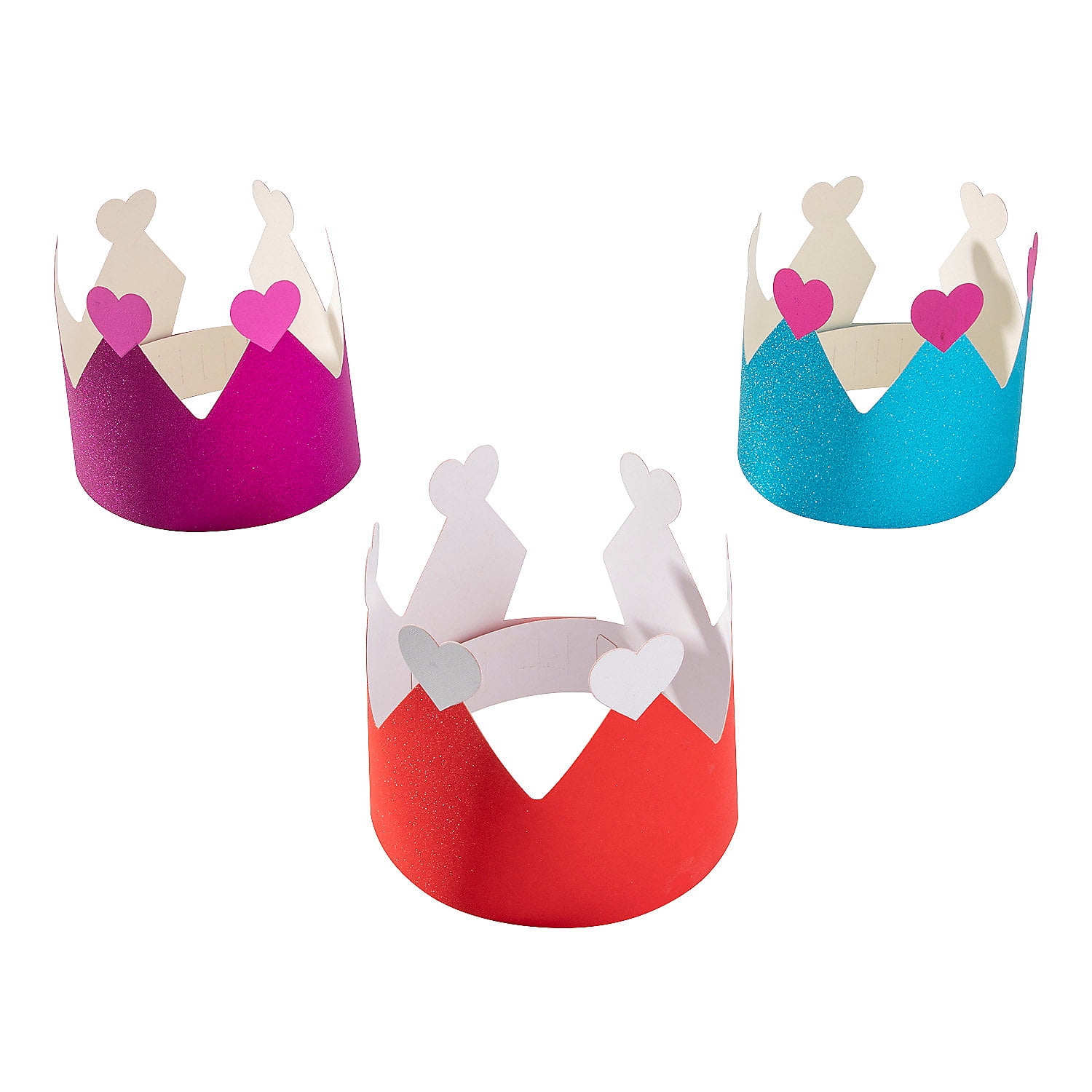 Valentine Glitter Crowns, Party Favor Hearts Headband, Apparel ...