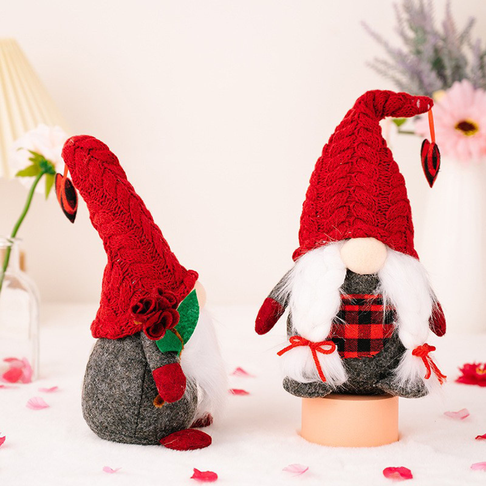 Valentine Gnomes Plush Decorations,Valentine's Day Gnome Doll Plush Elf ...