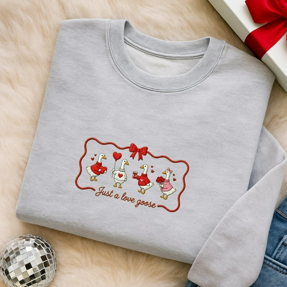 Valentine Goose Embroidery , Coquette Goose Lover Machine Embroidery ...