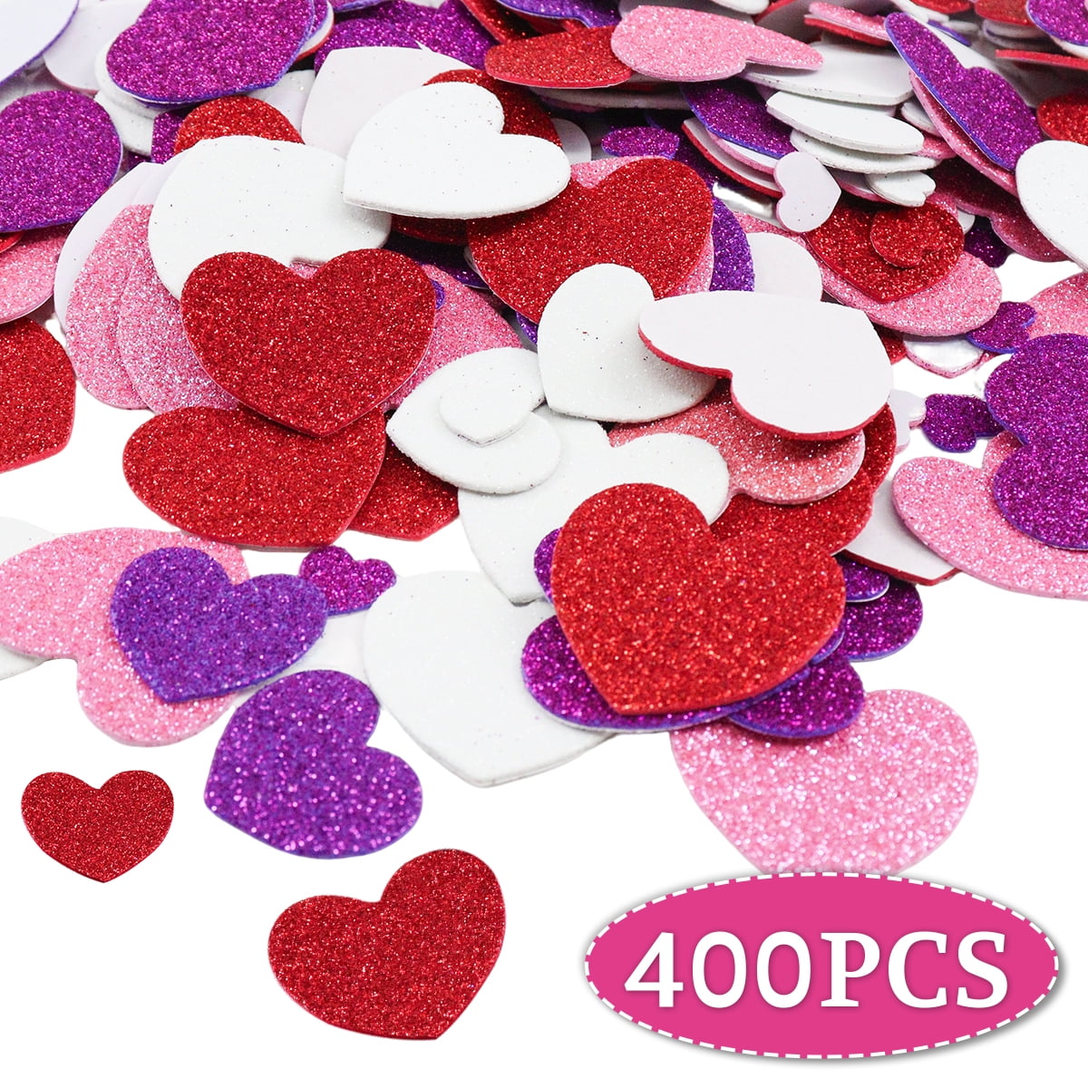 Valentine Heart Stickers Foam Valentine Craft Self Adhesive Heart ...