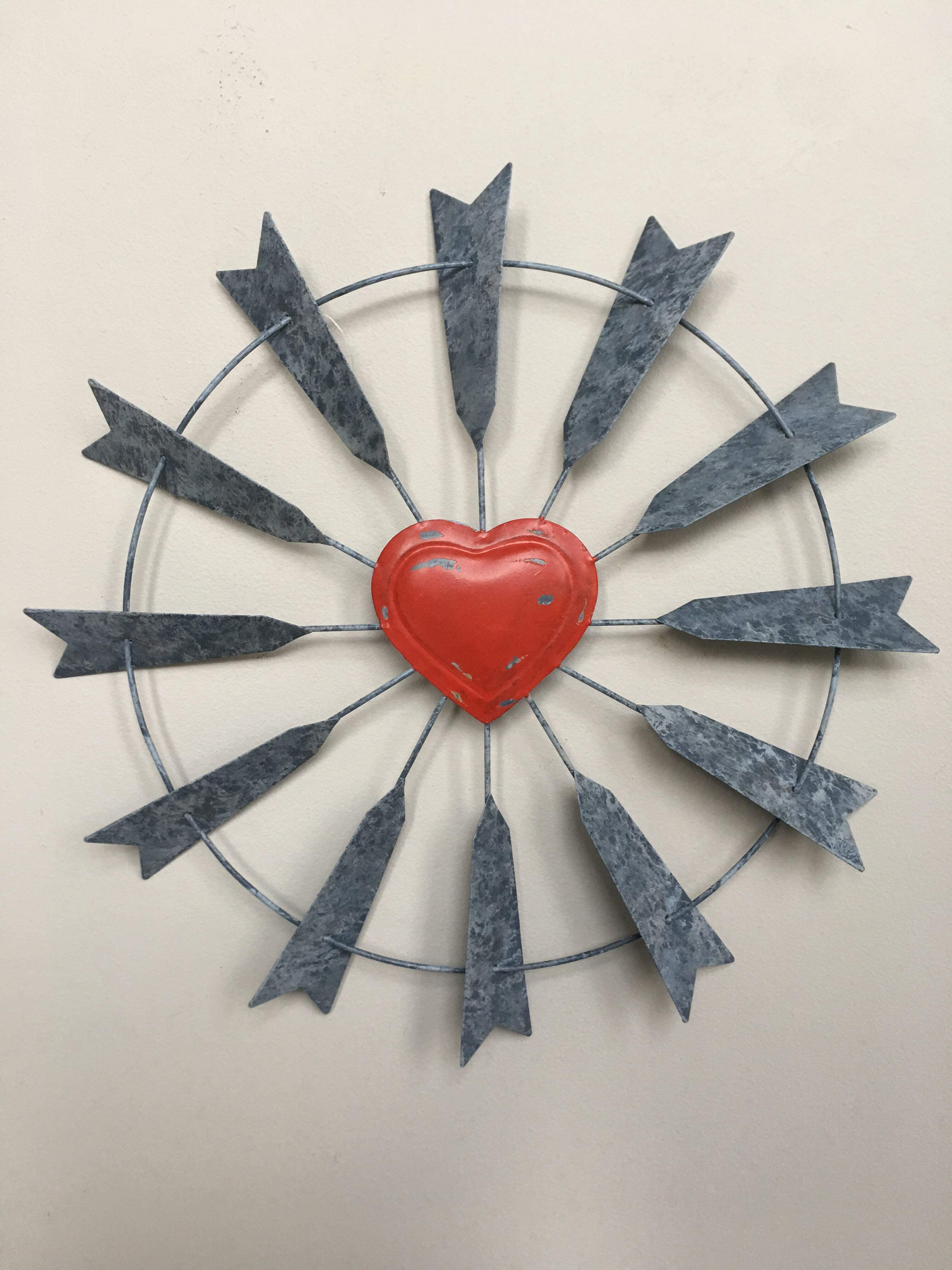 Valentine Heart Windmill Metal Wall Hanging - Walmart.com