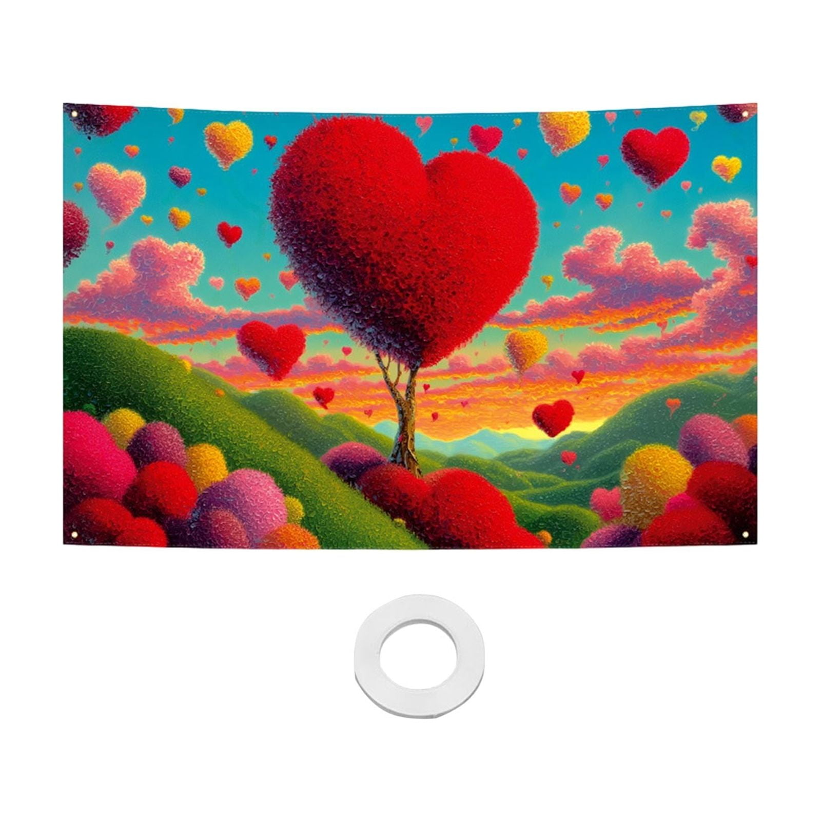 Valentine Home Tapestry, Wall Decoration Fabric, Festival Room Hanging ...