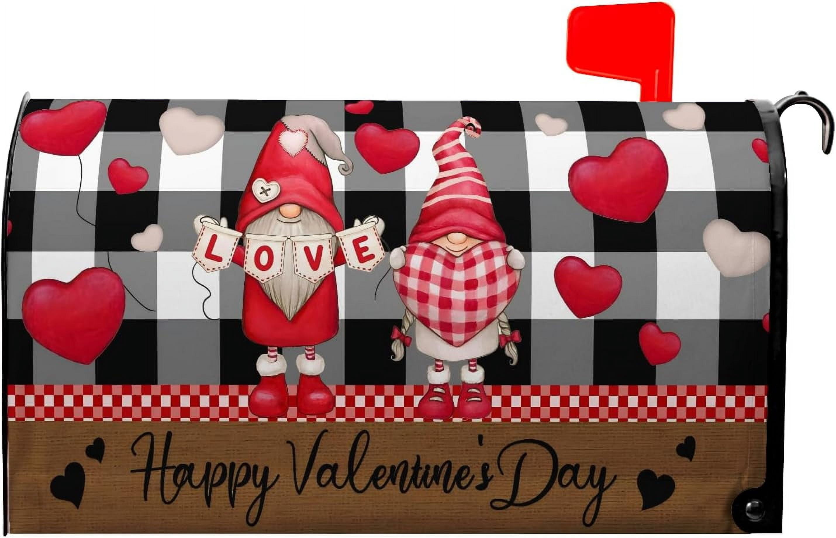 Valentine Mailbox Cover Gnomes Valentines Mailbox Cover Magnetic ...