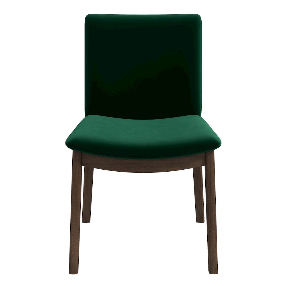 Valentine Mid Century Modern Green Velvet Dining Chair Set - Walmart.com
