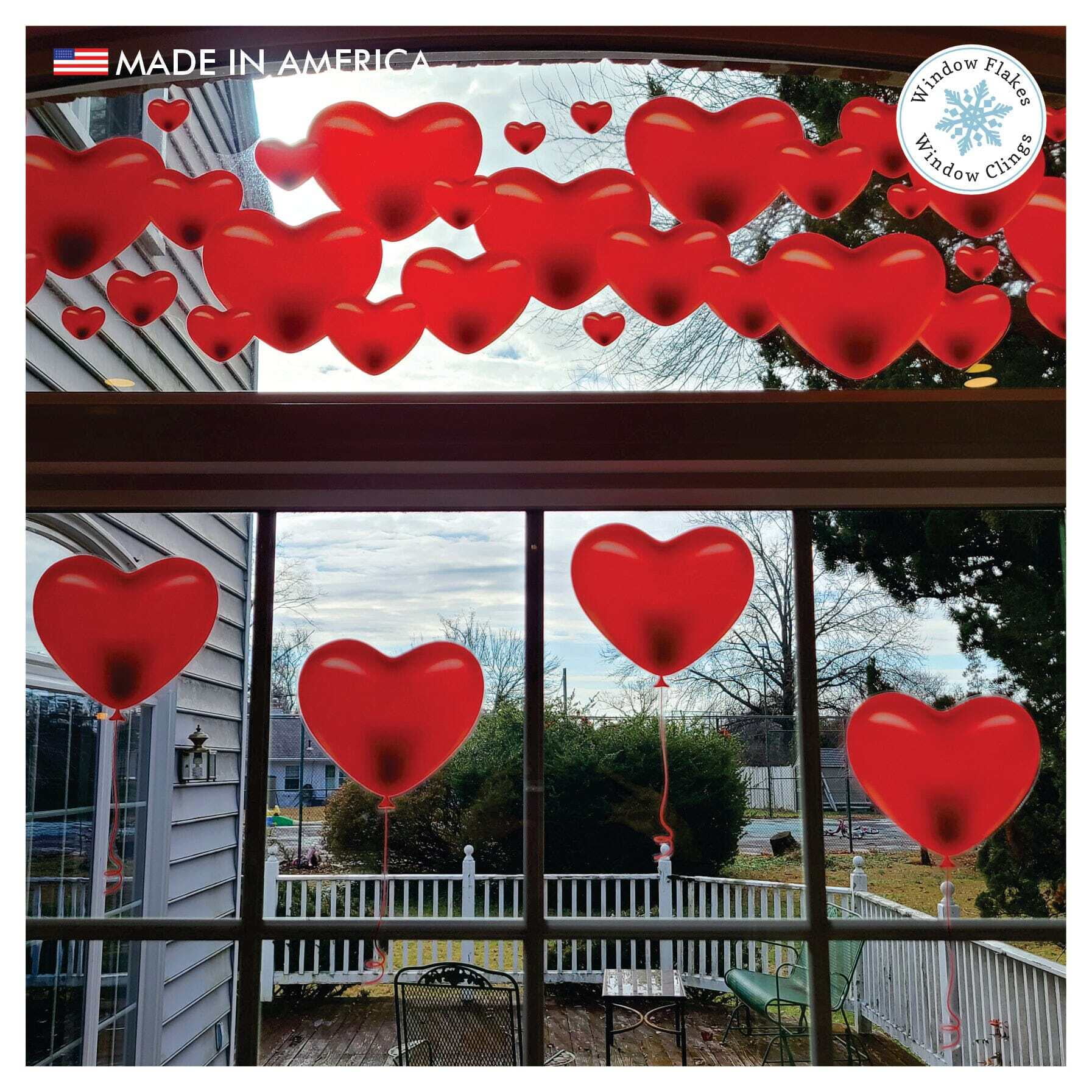 Valentine Red Heart Balloons Border - Walmart.com