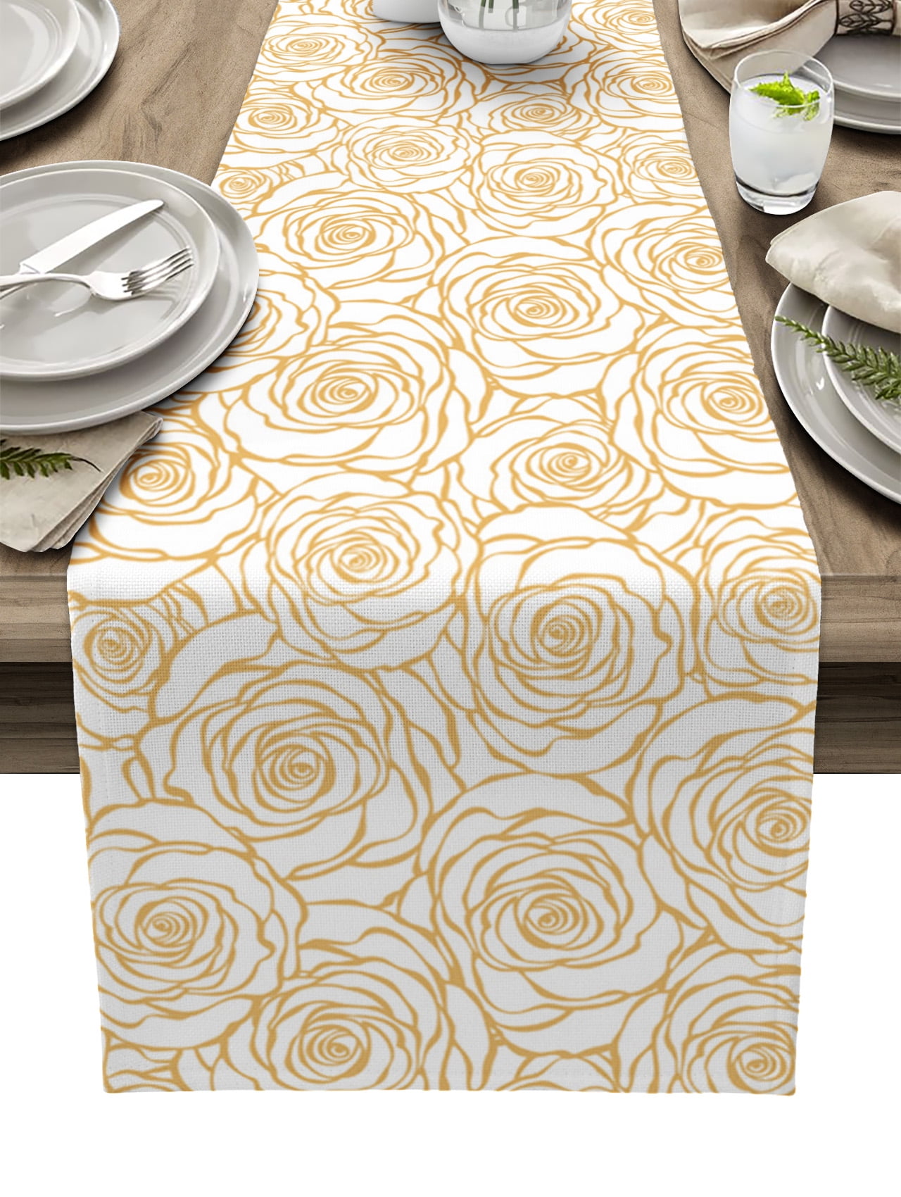 Valentine Rose Flower Red Table Runner ration Home r Dinner Table ...
