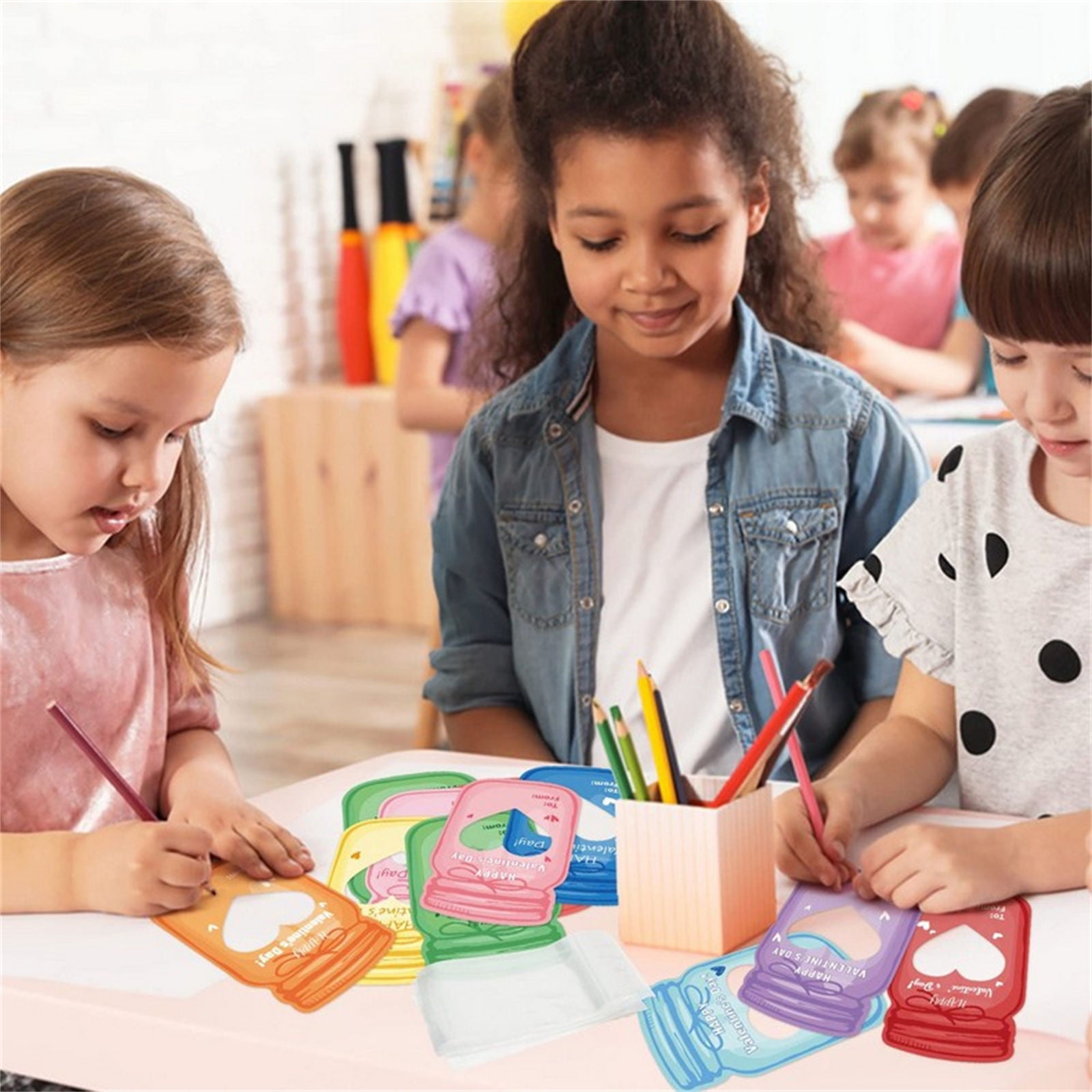 Valentine'S Day Classroom Exchange Card Gift Card Set For Holiday ...