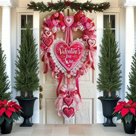 Valentine'S Day Holiday Cartoon Garland-Polyester Fiber, No Electricity ...