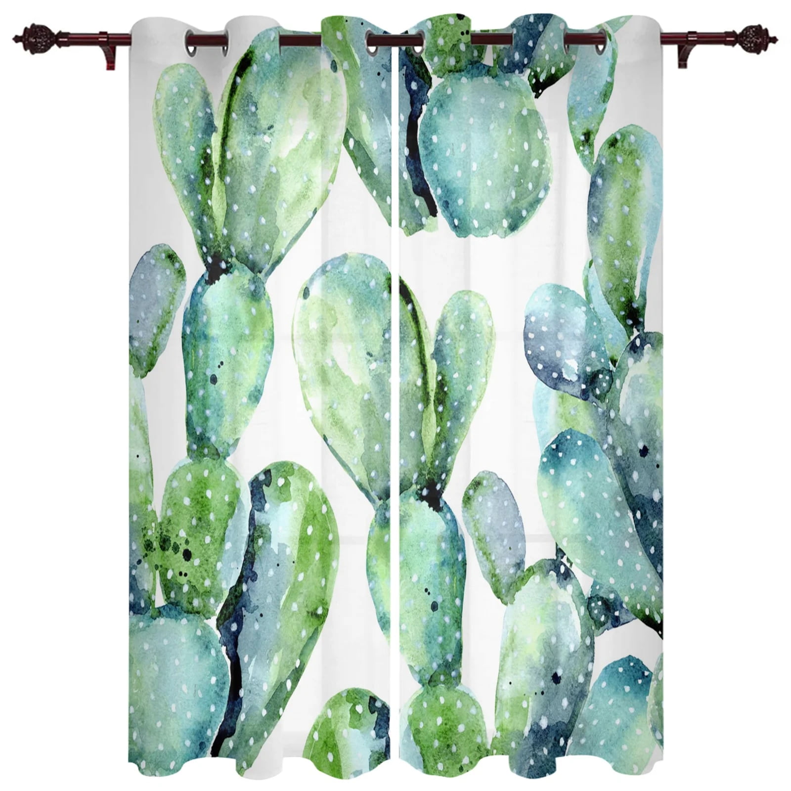 Valentine'S Day Love Eucalyptus Leaf Rose Dwarf Modern Window Curtains ...