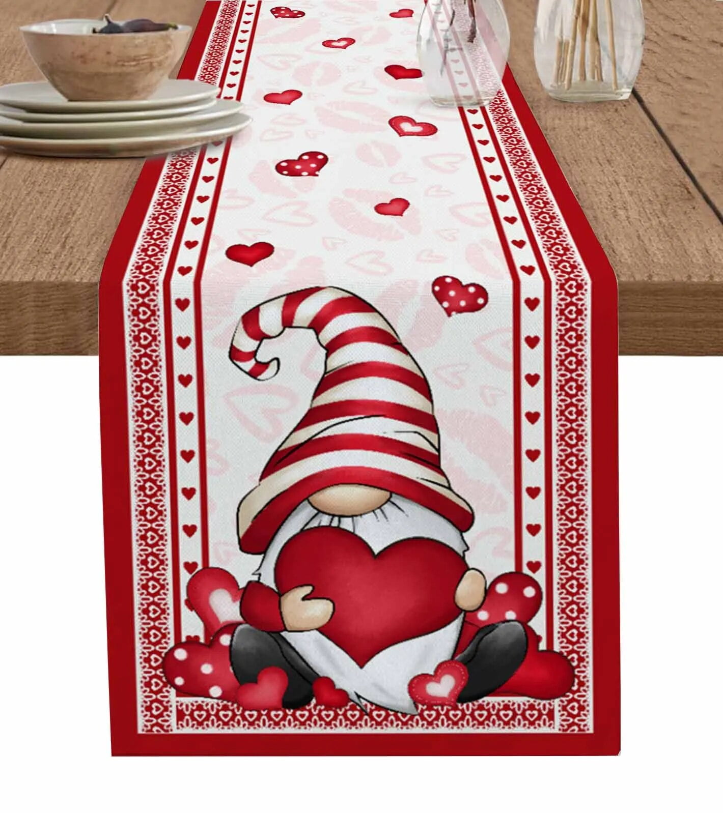 Valentine'S Day Love Romantic Dwarf Table Runners for Dining Room ...