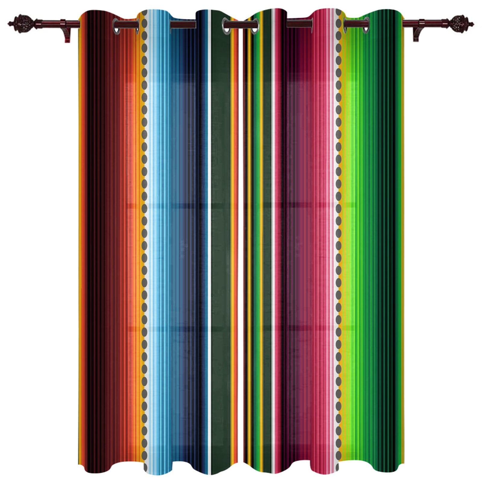 Valentine'S Day Love Watercolor Simple Modern Window Curtains for ...