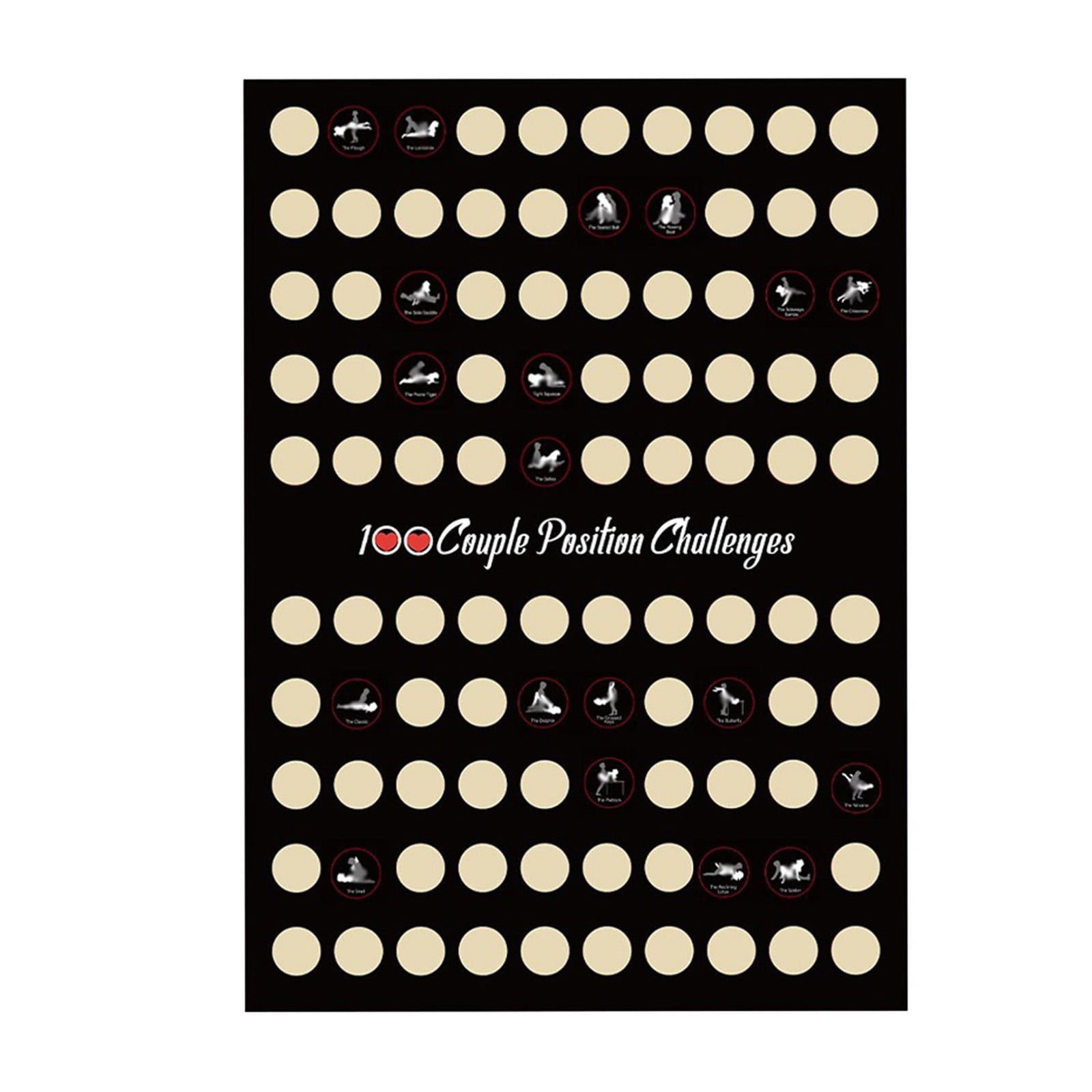 Valentine'S Day Scratch-Off Poster 100 Sex Poses Challenge Date Scratch ...