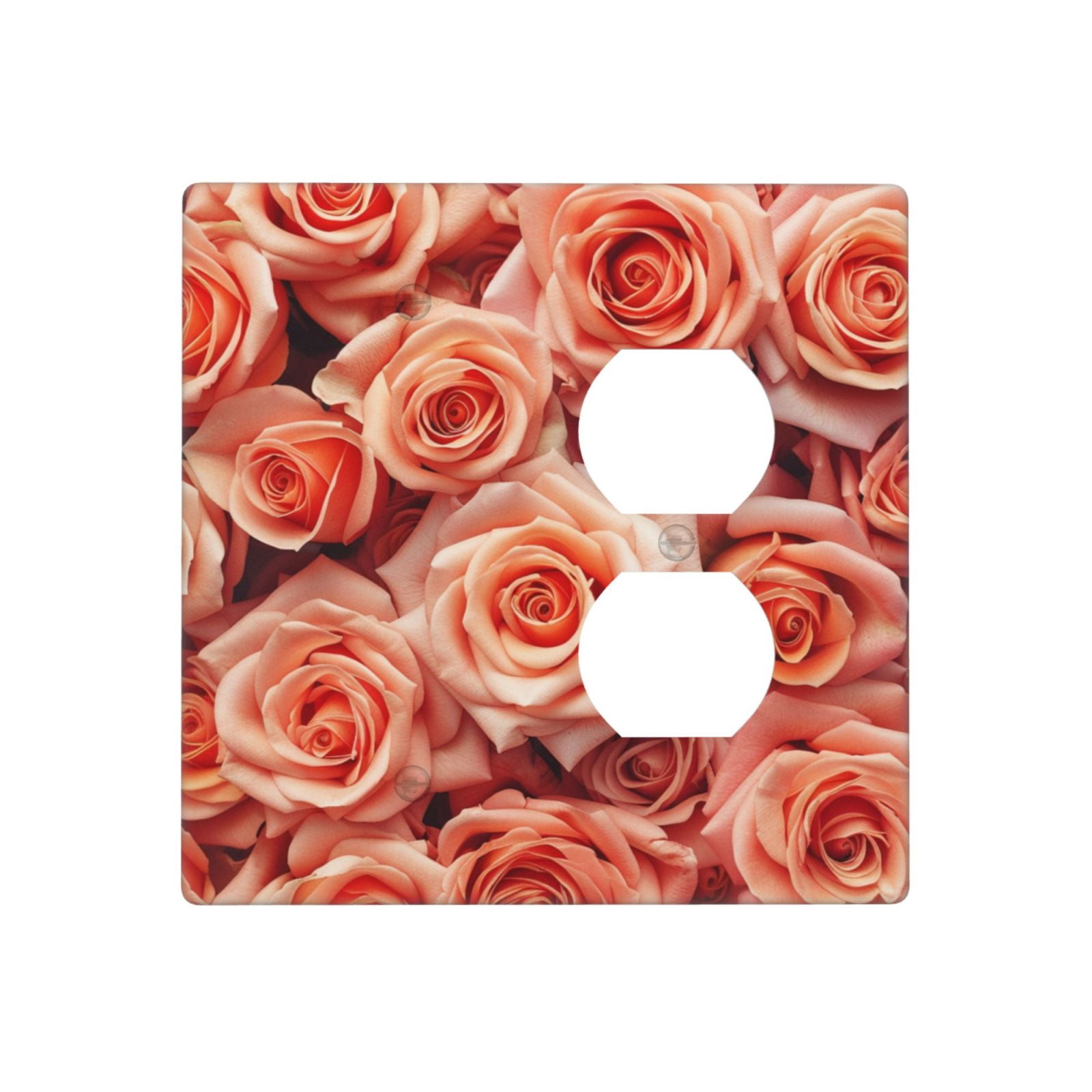 Valentine'S Pink Roses Bloom Switch Cover Decorative Wall Plate / 2 ...