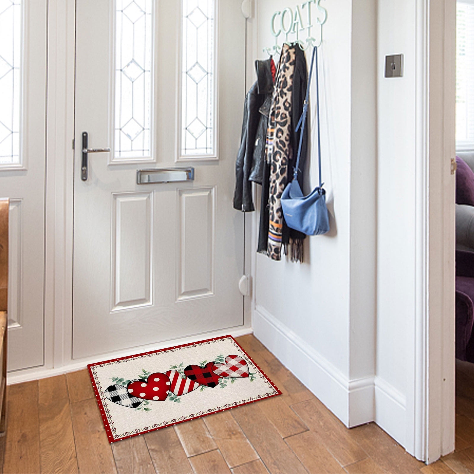 Valentine'S Welcome Mat Valentine's Day Welcome Mat Heart Shape Non ...