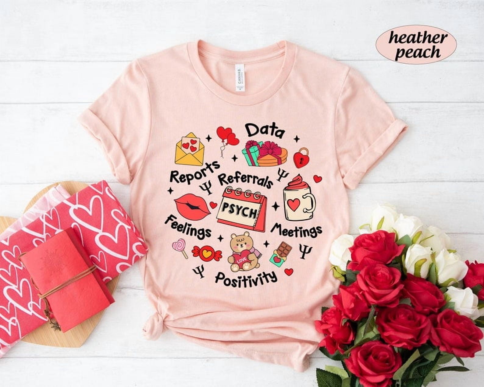 Valentine School Psychologist Shirt, Psychology Love Valentine Gift ...