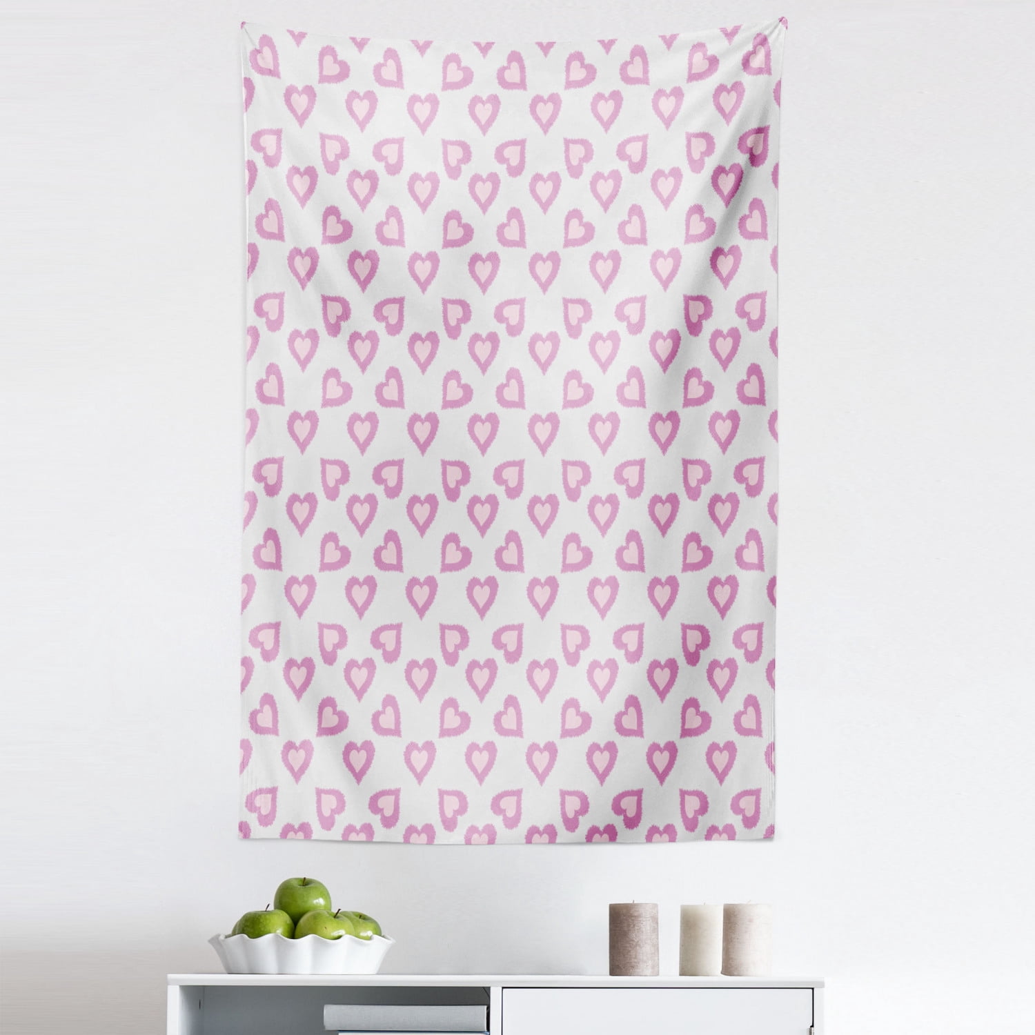 Valentine Tapestry, First Love First Date Inspired Vivid Young Hearts ...