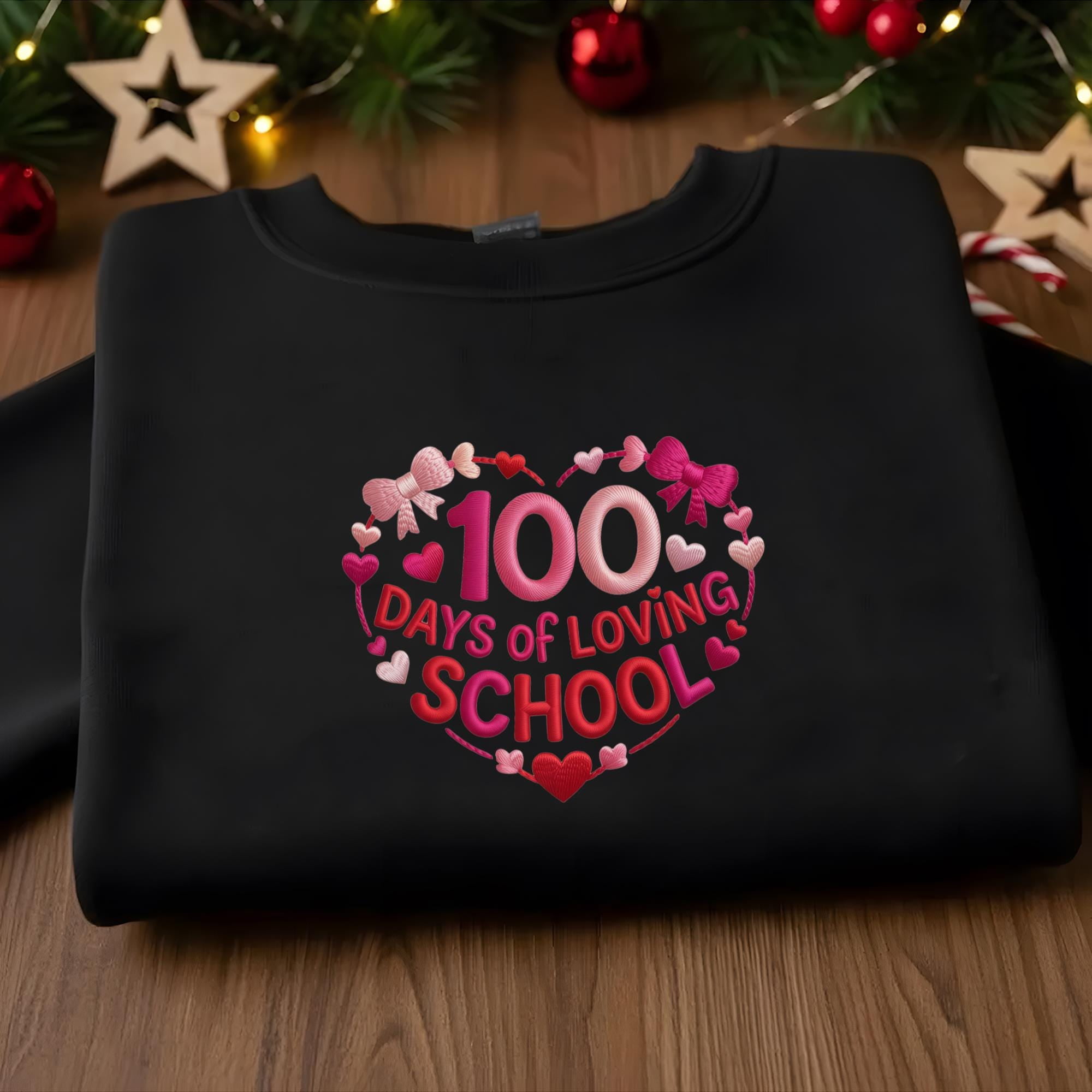 Valentine Teacher Embroidery Design, 100 Days Machine Embroidery ...