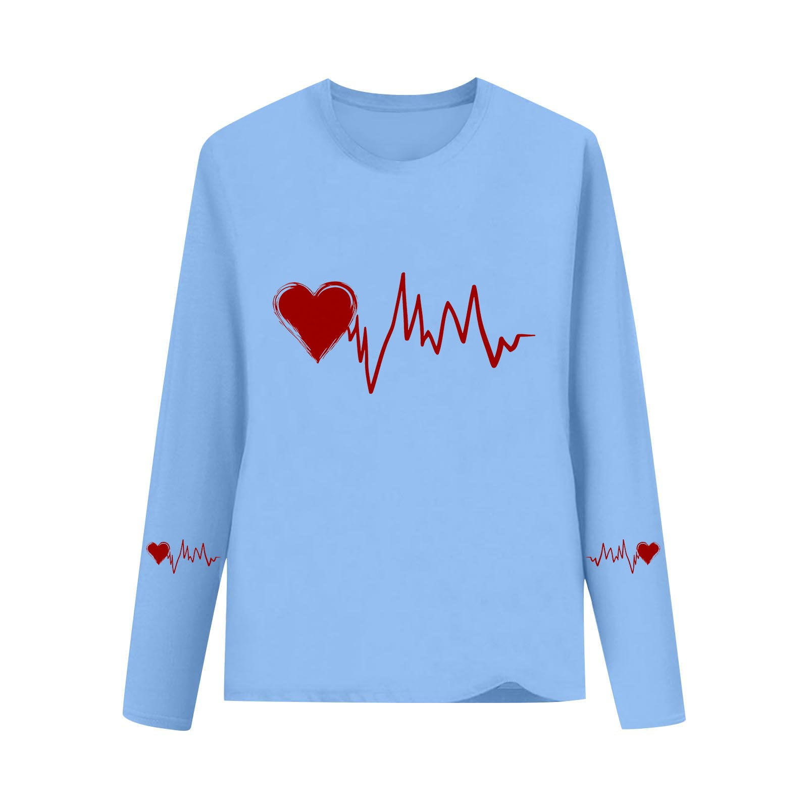 Valentine Tops For Kids Crew Neck Long Sleeve Festival Print Pullover ...