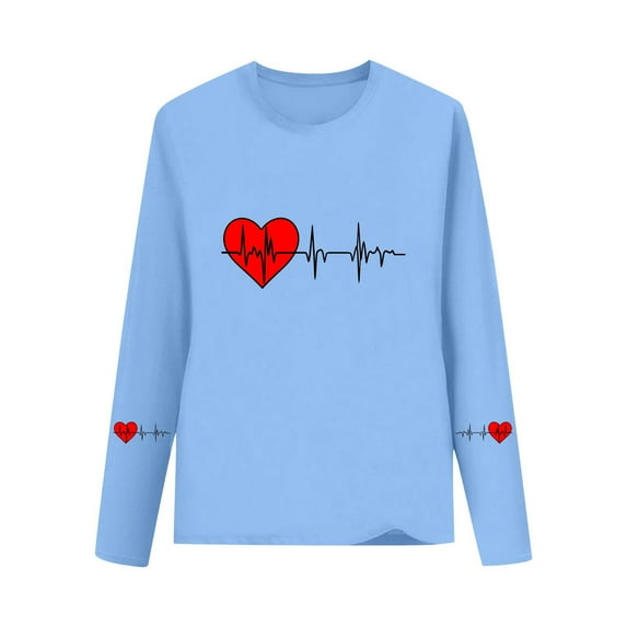 Valentine Tops For Kids Crew Neck Long Sleeve Festival Print Pullover ...