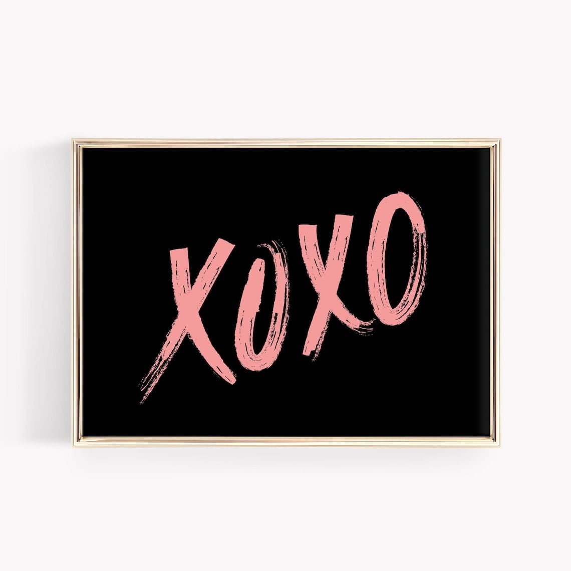 Valentine Wall Art Valentines Day Decor Xoxo Poster Romantic Pink ...