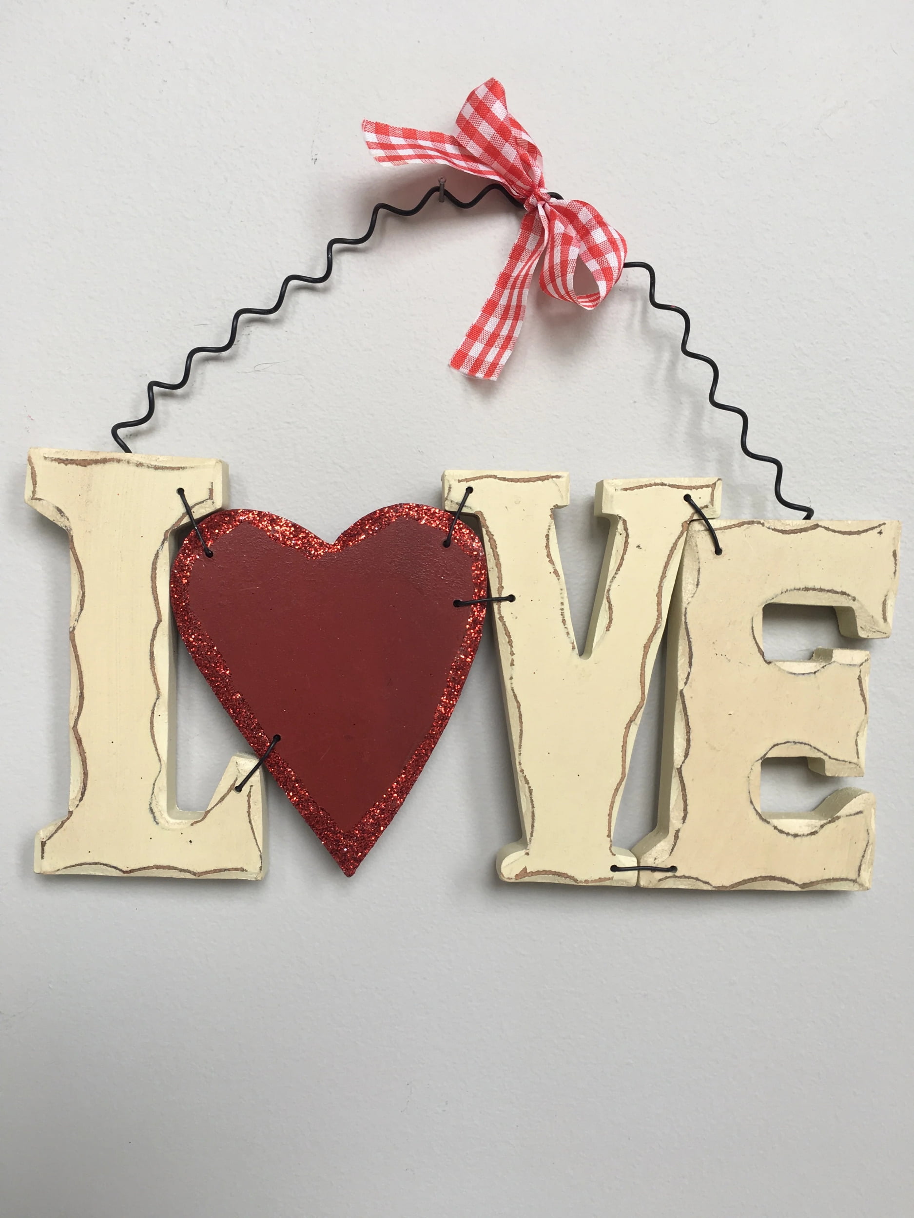Valentine White Wooden Love Sign - Walmart.com