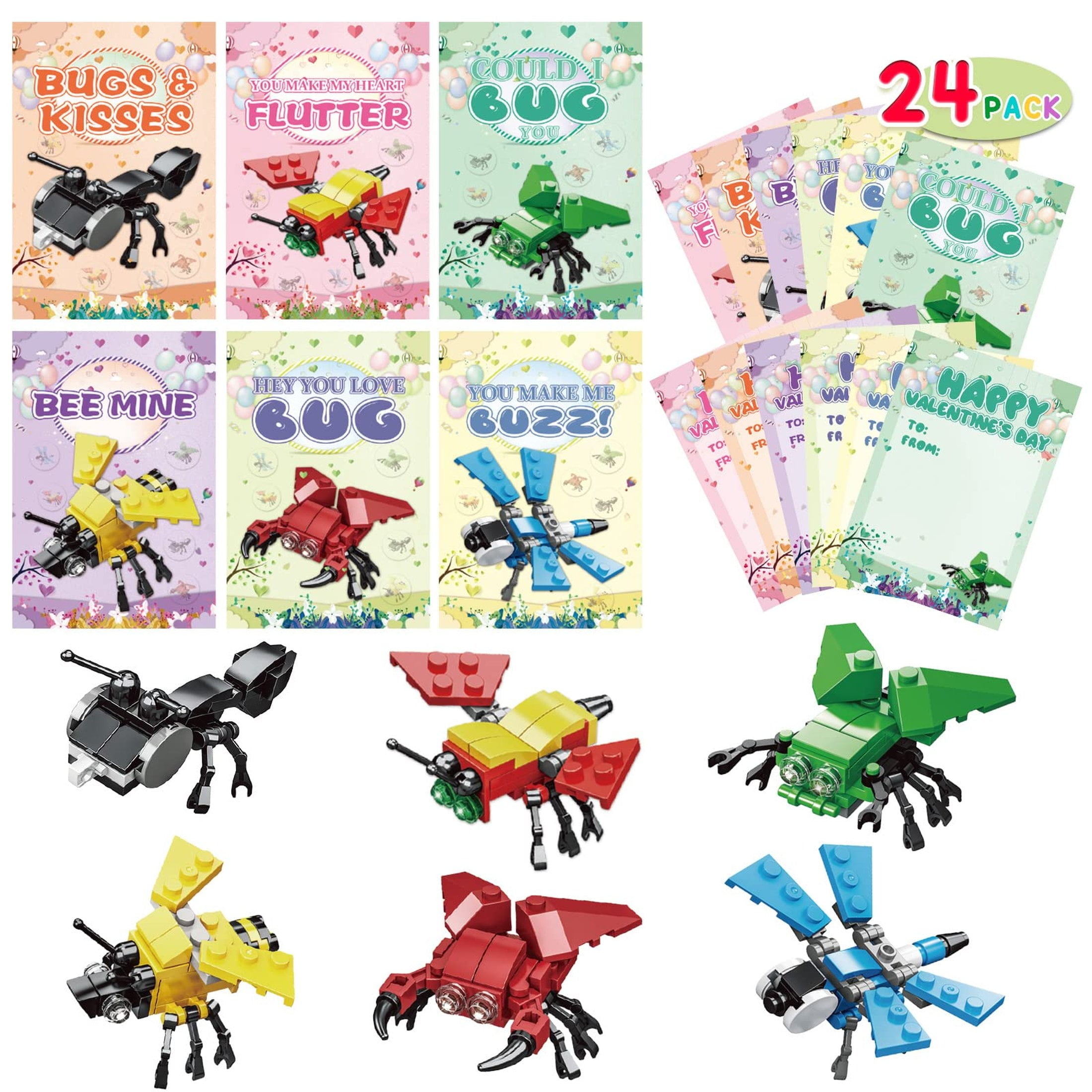 Valentine's Block Party Pack - 24 Building Blocks Cards for Kids Clroom ...