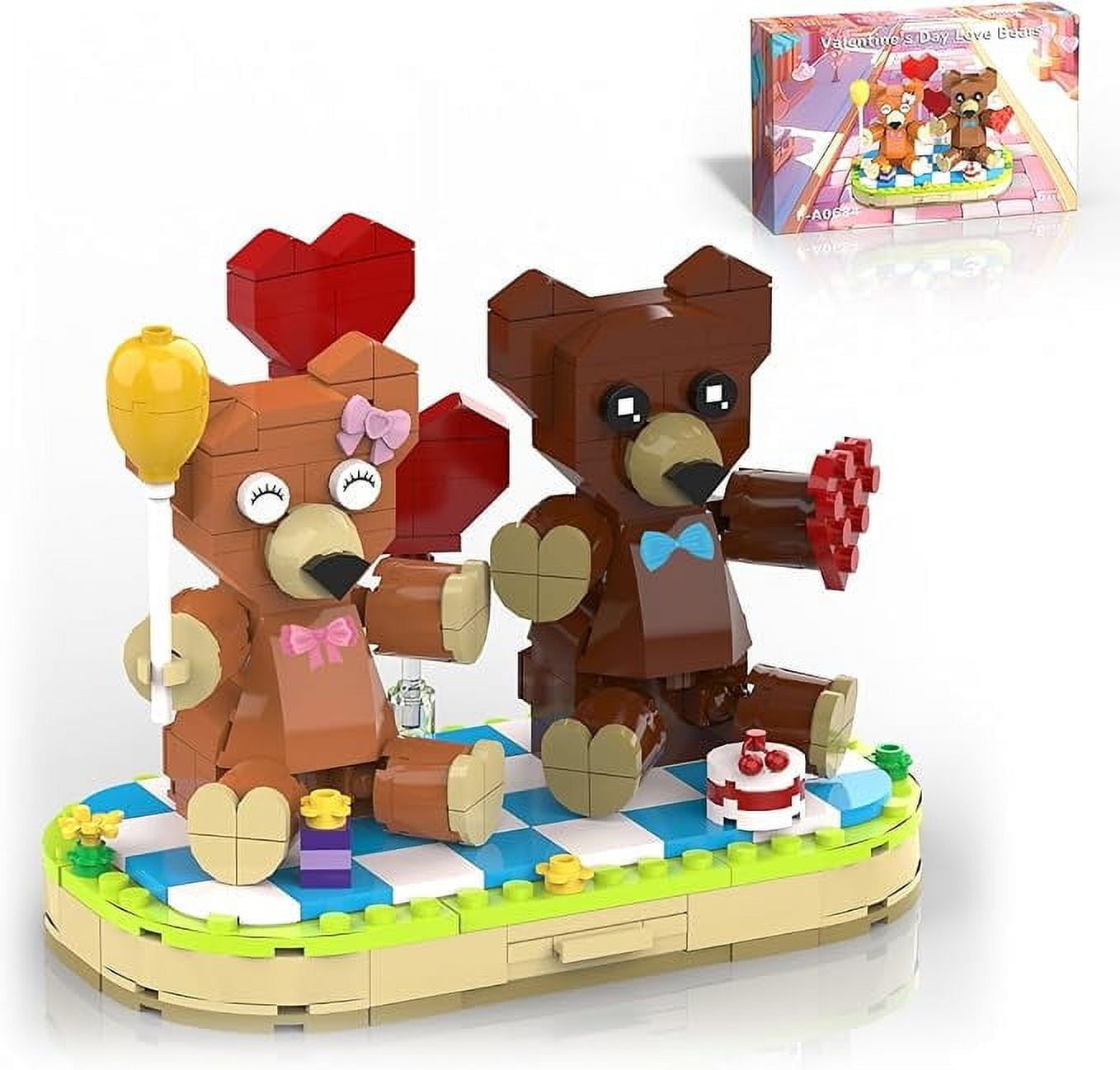 Valentine’s Brown Bear Building Toy Sets, Art Love Collectible Home ...