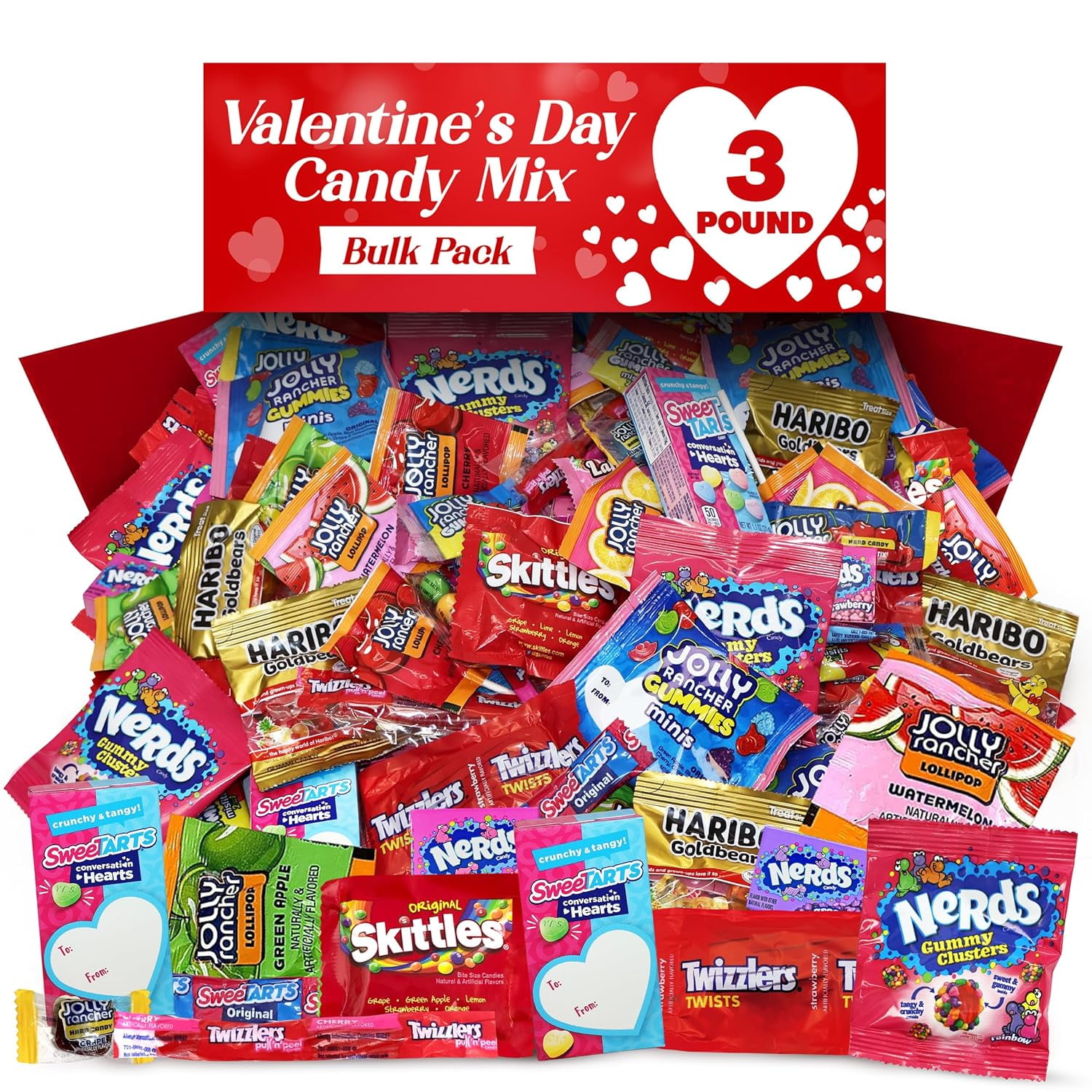 Valentine's Candy Bulk Variety 3 Pound - Assorted Candy Individually ...