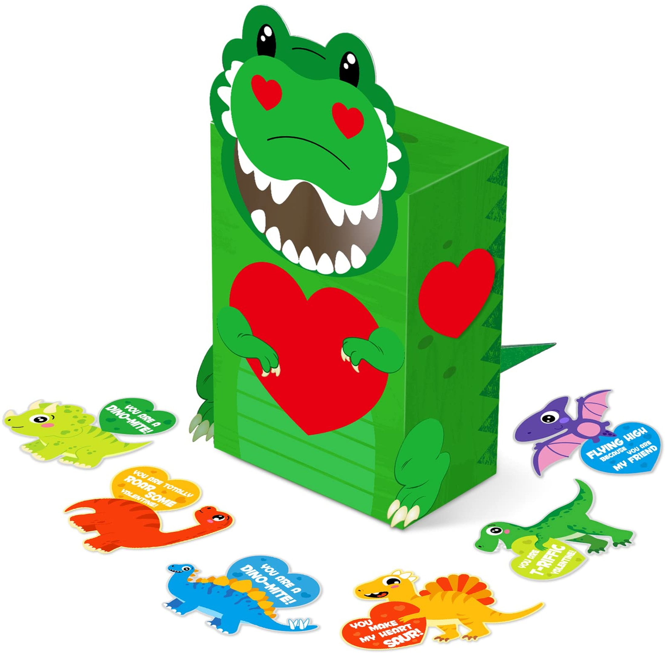 Valentine's Cardosaur Box Set - 36 Cards for Kids School Exchange Party ...