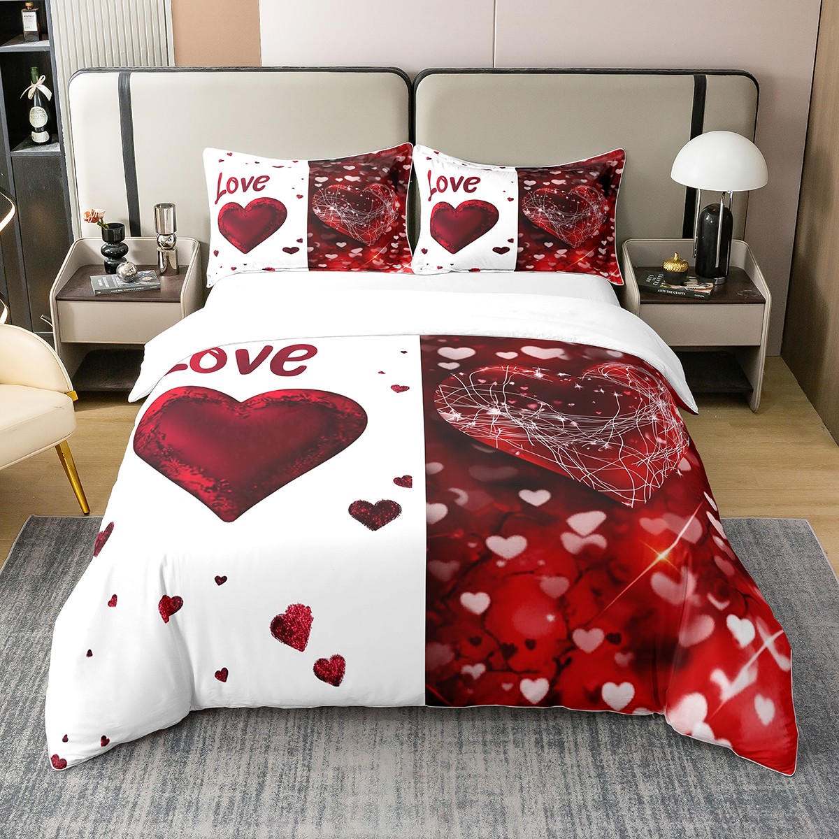 Valentine's Day 100% Cotton Duvet Cover Twin for Kids Teens Adult ...