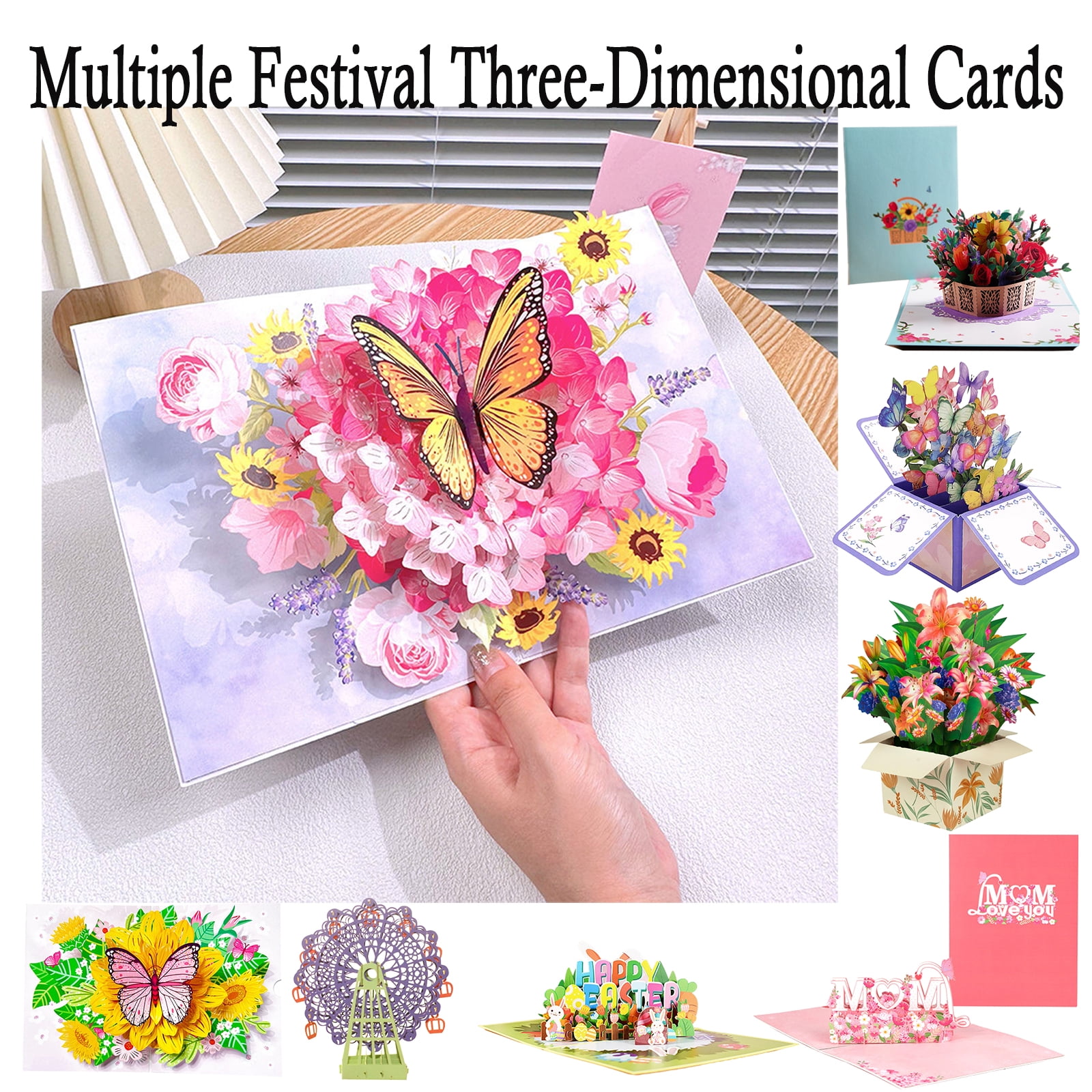 Valentine's Day 3D Pop Up Greeting Card, Romantic Love Blossoms Tree ...