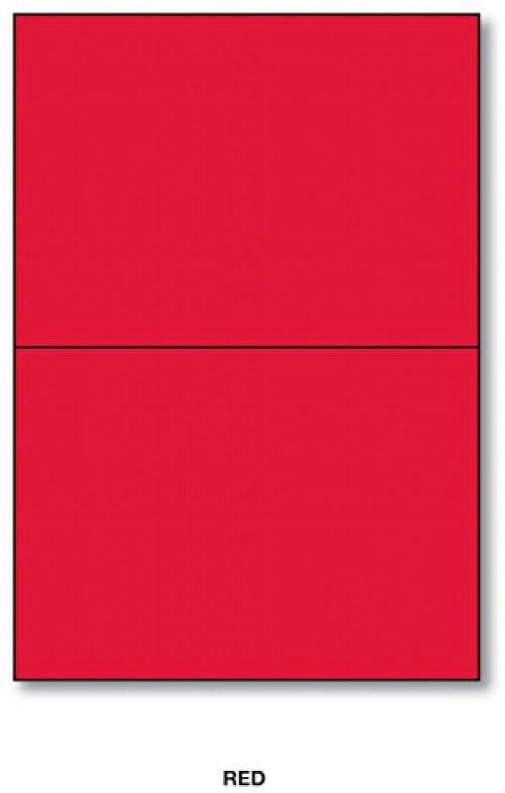 Valentine's Day - 5" X 7" Blank Bright Red Greeting Cards - Scored for ...