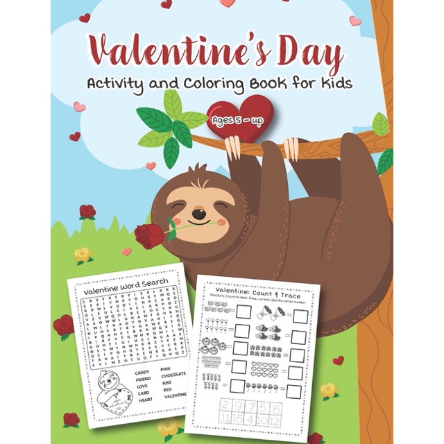 Valentine's Day Activity and Coloring Book for kids Ages 5 - up ...