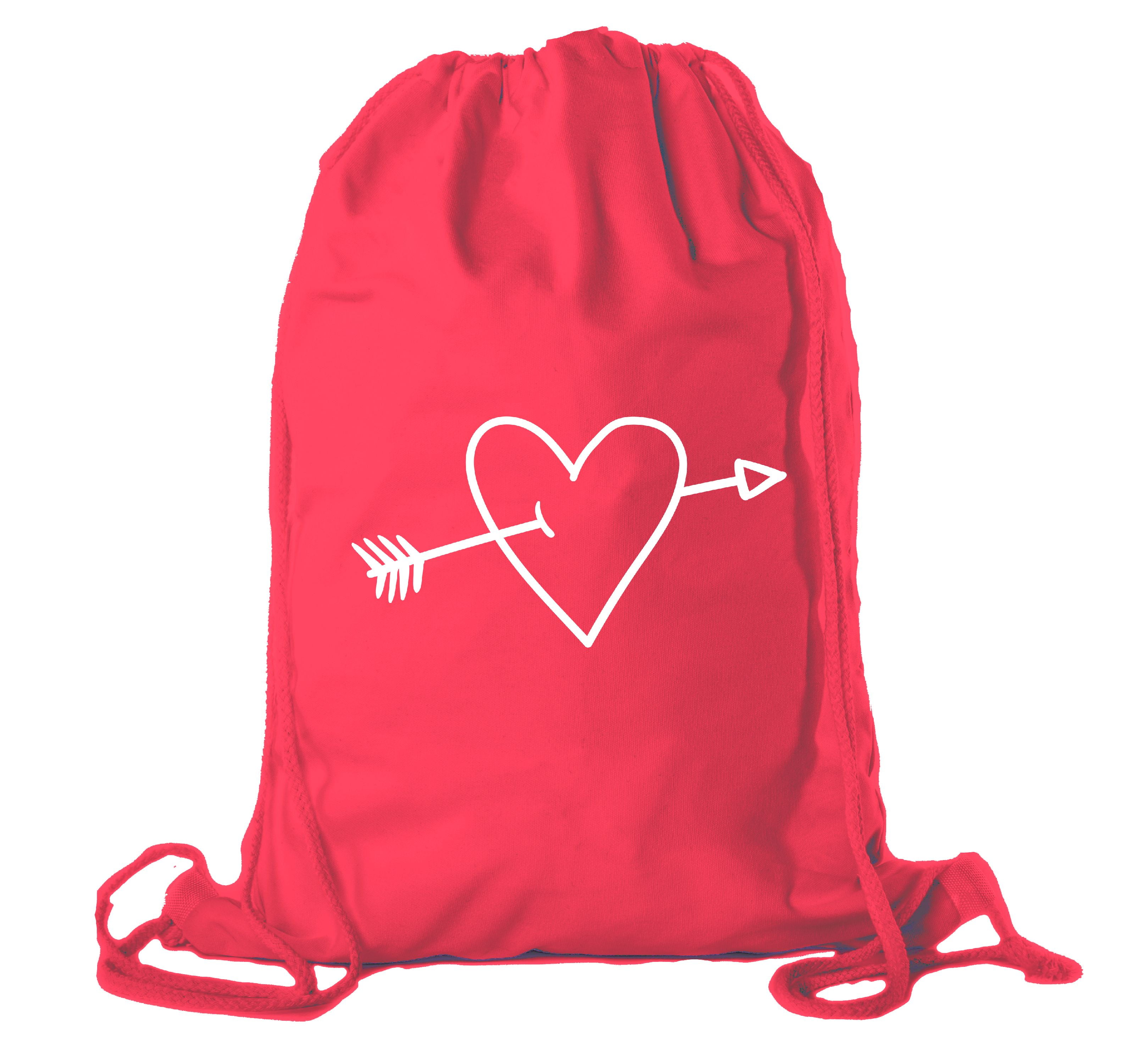 Valentine's Day Bags, Cotton Drawstring Cinch Backpacks, Valentines Day ...