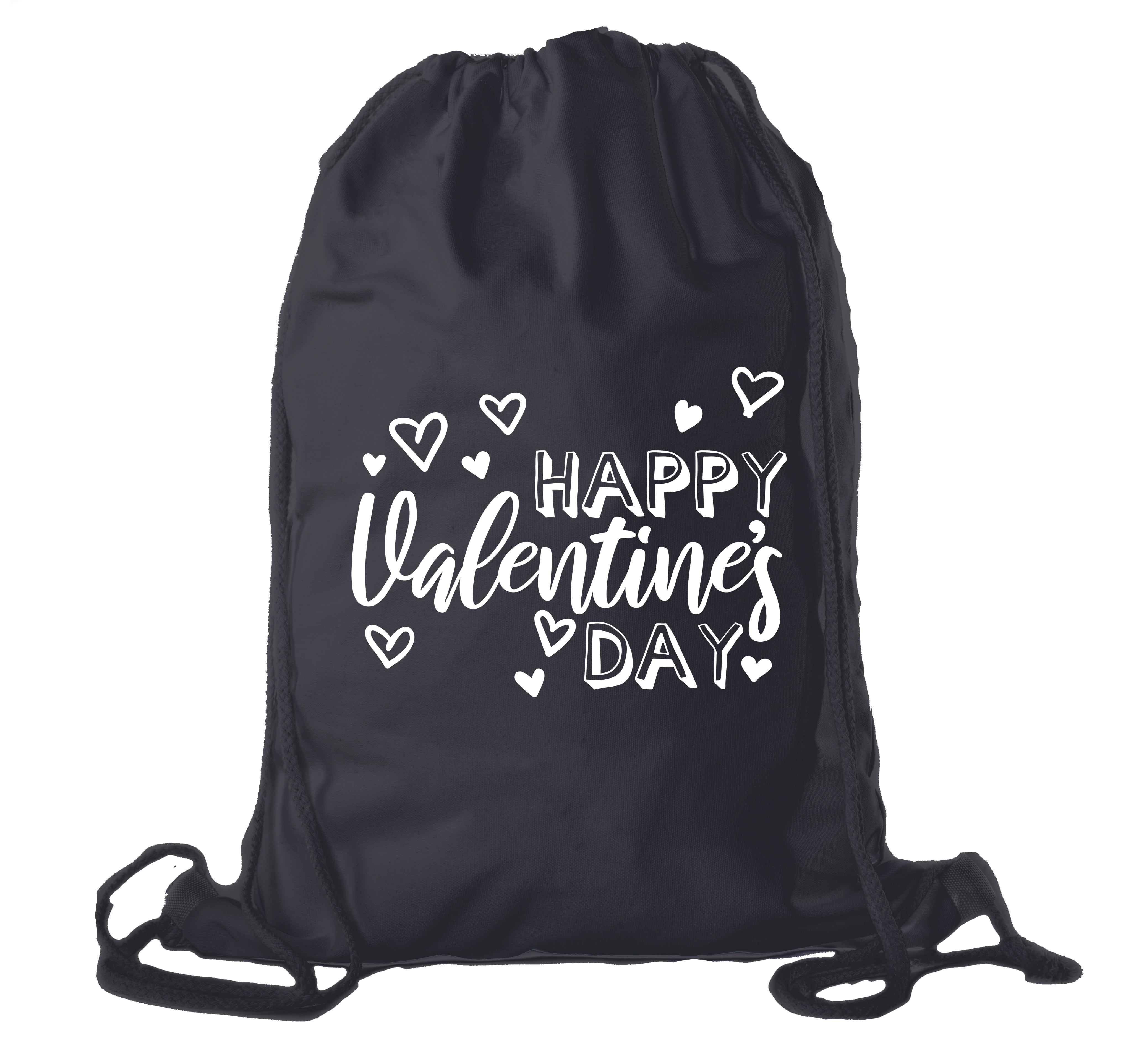 Valentine's Day Bags, Cotton Drawstring Cinch Backpacks, Valentines Day ...