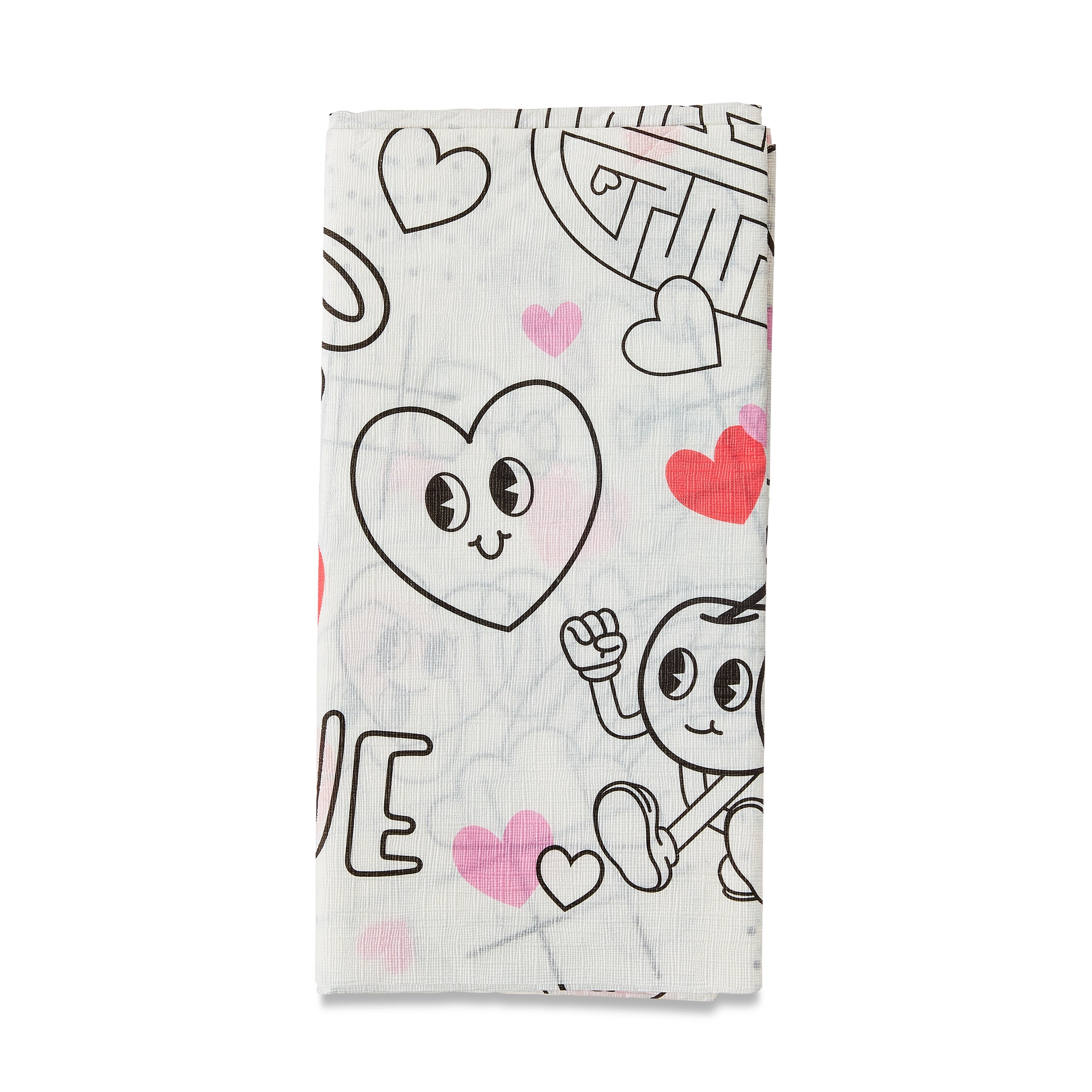 Valentine's Day Black & White Paper Activity Table Cover, 54" x 84", by ...