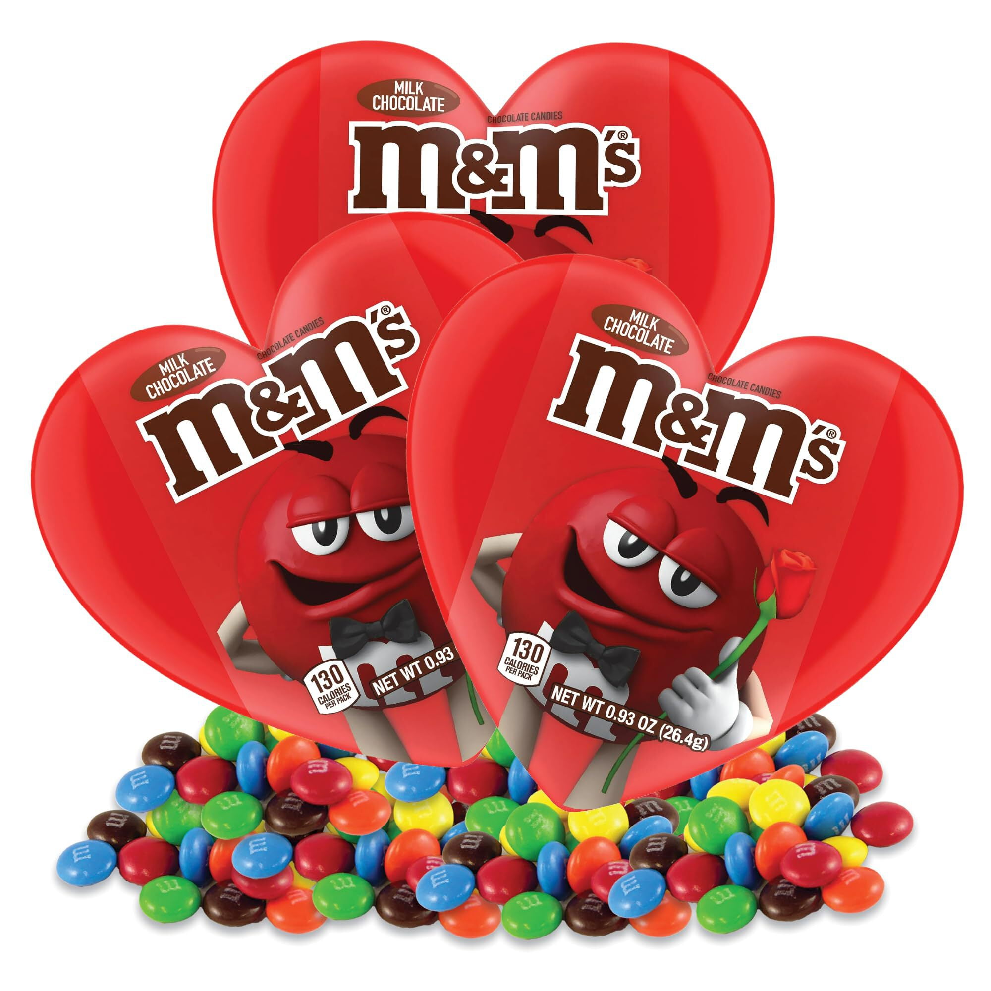 Valentine's Day Candy Chocolate Hearts 3 Pack. Heart Shaped Candy Box ...