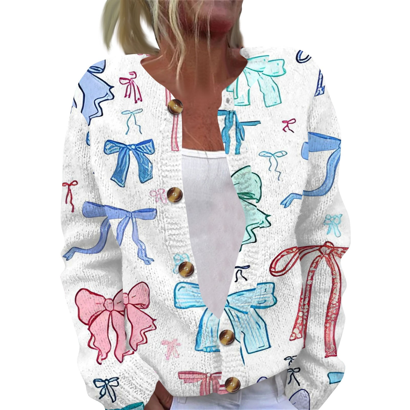 Valentine's Day Cardigan Sweaters for Women Lightweight 3/4 Sleeve Womens Kimono Open Front ...