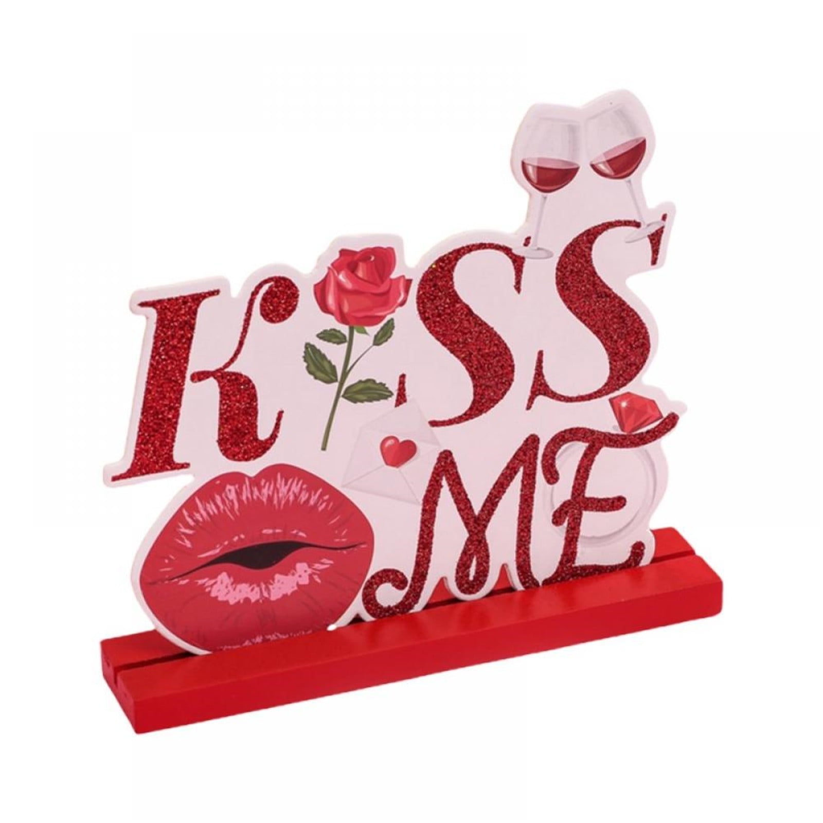 Valentine's Day Centerpiece Decorations Wooden Valentines Signs Love ...